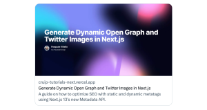 Generate Dynamic Open Graph and Twitter Images in Next.js - Cruip