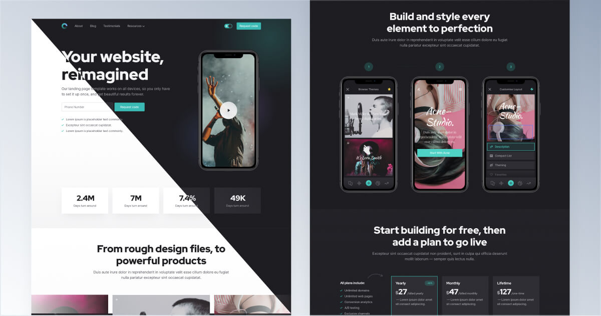 Mobile web design template - Appy