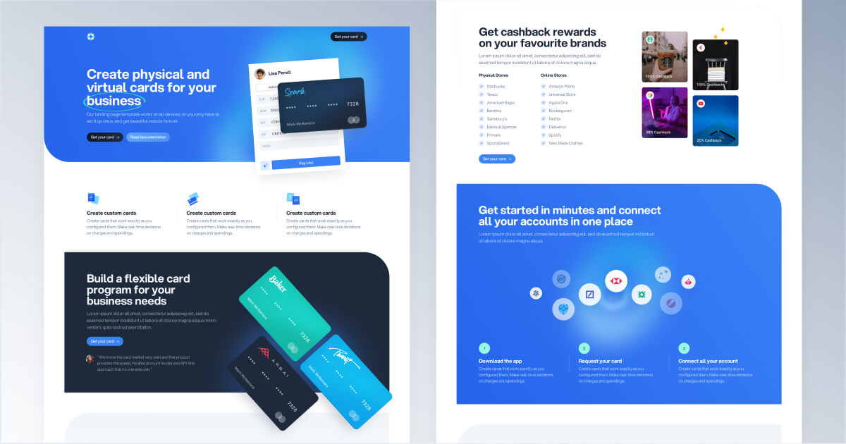 Finance landing page template - FinTech