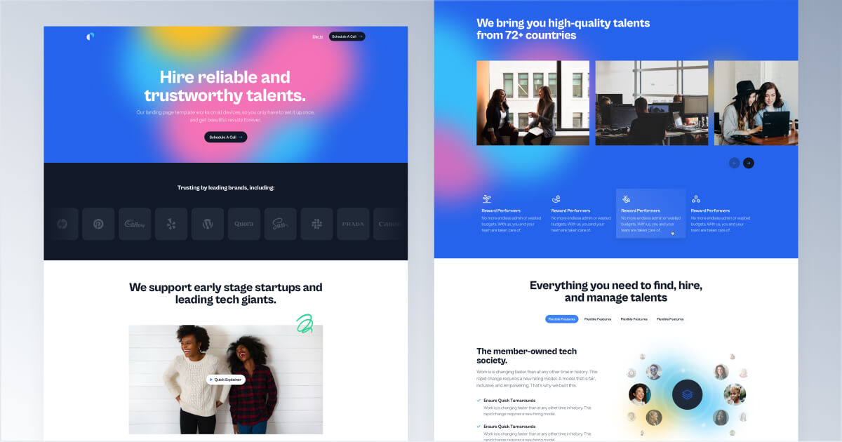 Recruitment website template - Talent